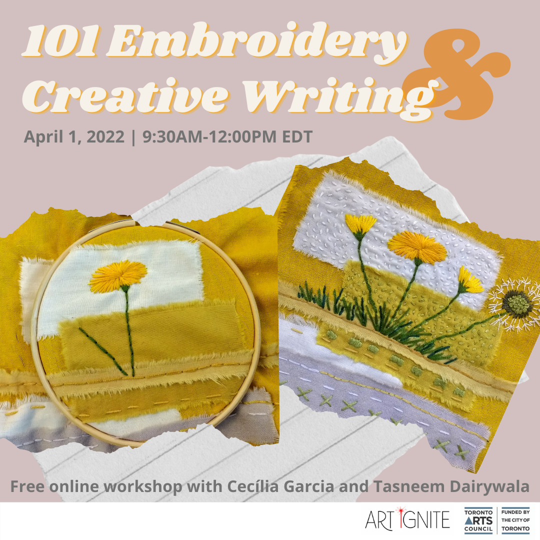 101 Embroidery and Creative Writing Workshop – Art Ignite